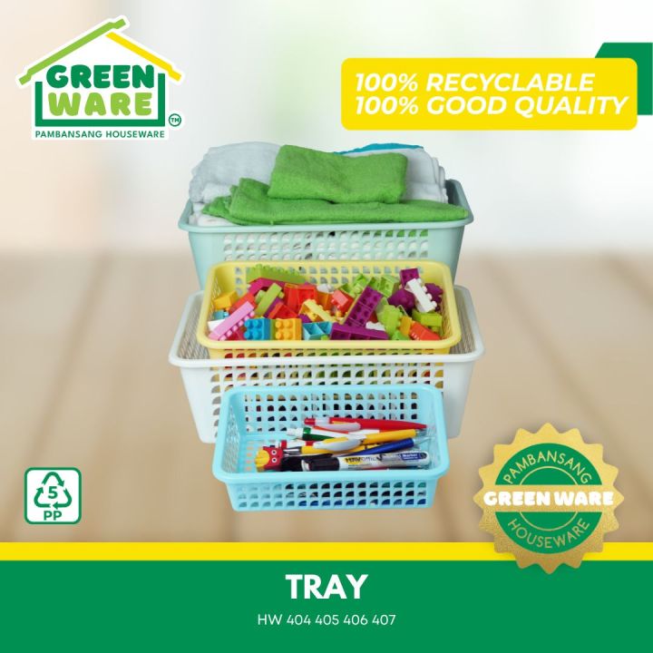 Greenware Rectangular Tray Basket Organizer HW-406/HW-407 | Lazada PH