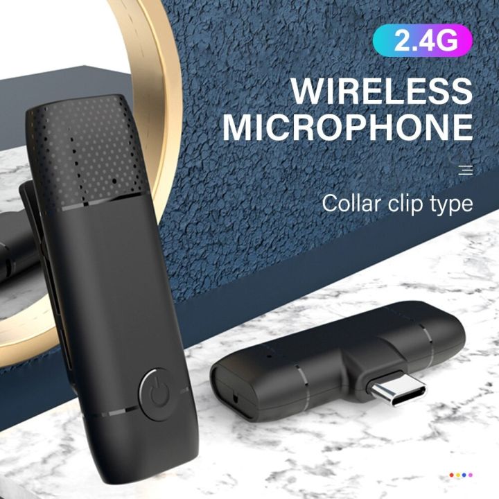 USB Type C /Lightning Vlog Wireless Microphone Portable Audio Video ...