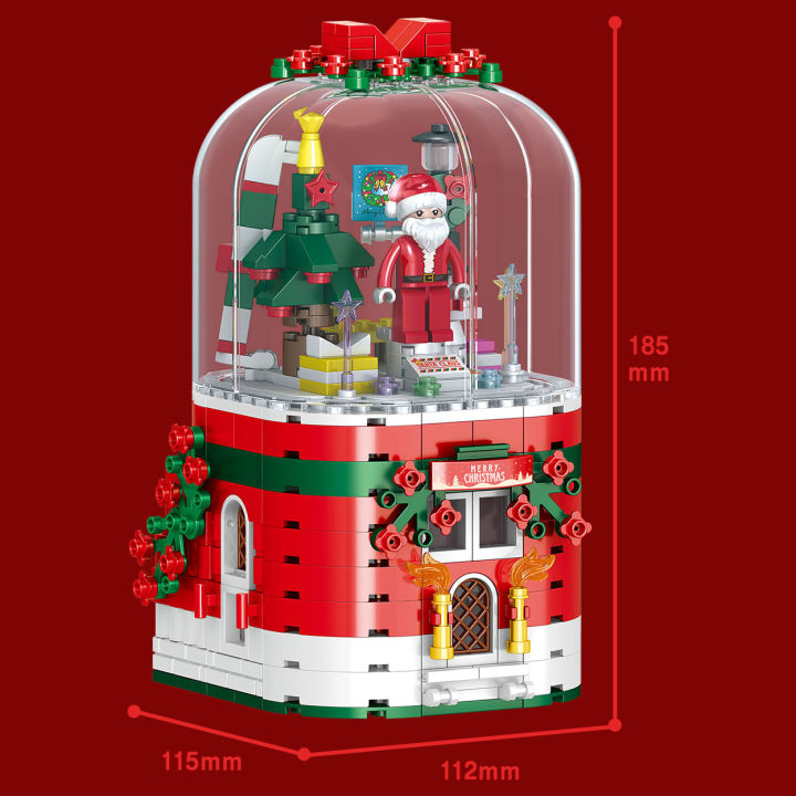 LOZ Mini Blocks Merry Christmas Tree Reindeer House Model Sets Santa ...