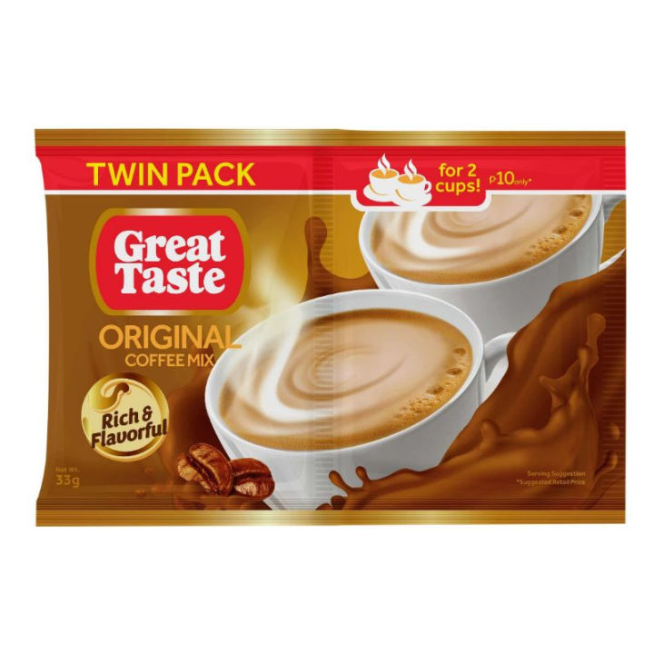 Great Taste 3-in-1 Coffee Mix Original Twin Pack 33g | Lazada PH
