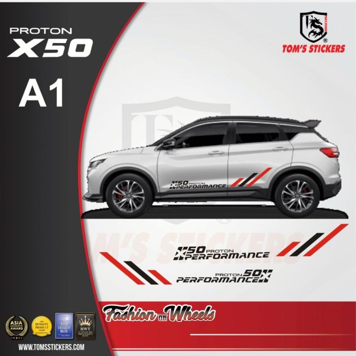 PROTON X50 CAR BODY STICKERS SET A1 | Lazada