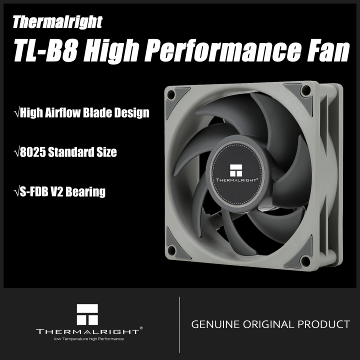 Thermalright 80mm Case Fans TL-B8/B8W Gary&White Cooling Fans High ...
