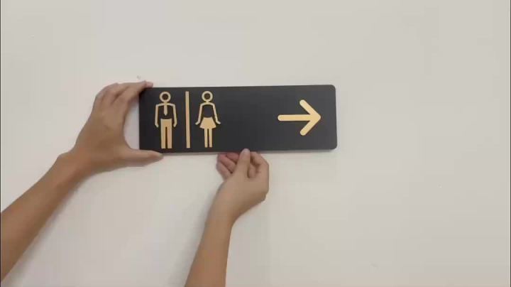 FTHGSimple Men and Women Bathroom Signs WC Public Toilet Guide Sign ...