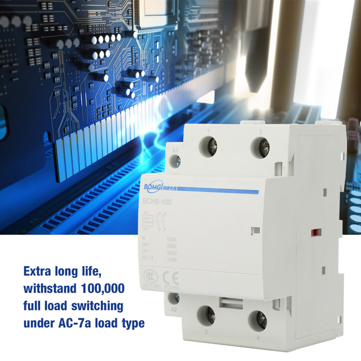 24/230V 50/60HZ Household AC Contactor 2P/2NO 100A Modular Contactor ...
