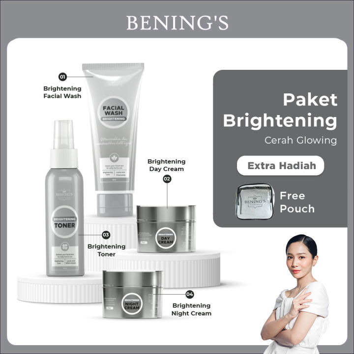 BENINGS SKINCARE NEW FORMULA BY DR.OKY PRATAMA PAKET BRIGHTENING (BENINGS CLINIC) PAKET PENCERAH ...
