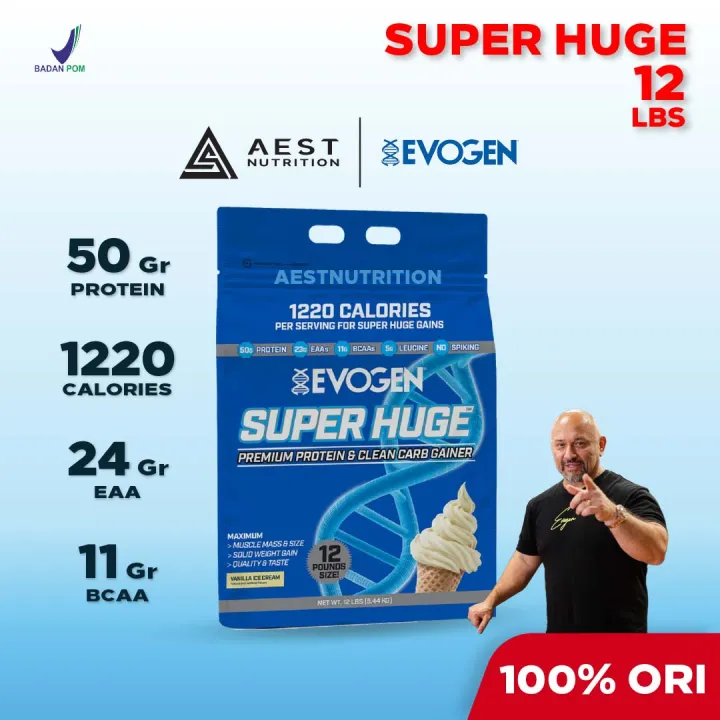 Evogen Super Huge 12 lbs - Susu Protein Mass Gainer Tinggi Kalori ...