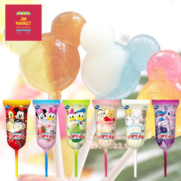 [NEW] Japan Disney Glico Popcan Candy 日本迪士尼版型棒棒糖 Japan Lollipops ...