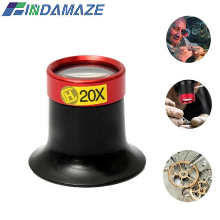 Findamaze 5x 10x 15 20x Monocular Magnifying Glass Loupe Lens Magnifier ...
