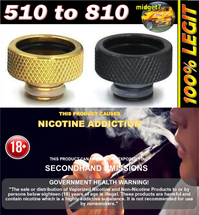 510 to 810 Drip Tip Atomizer Adapter | Lazada PH