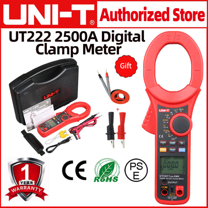 UNI T UT222 Industrial AC DC Digital Clamp Meter Pinza Amperimetrica 2500A True RMS Ammeter ...