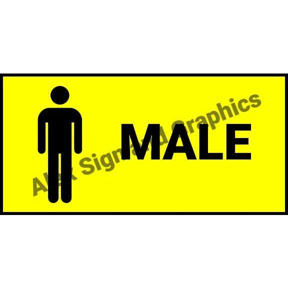 Male PVC Signage - 3.75 x 7.5 inches | Lazada PH