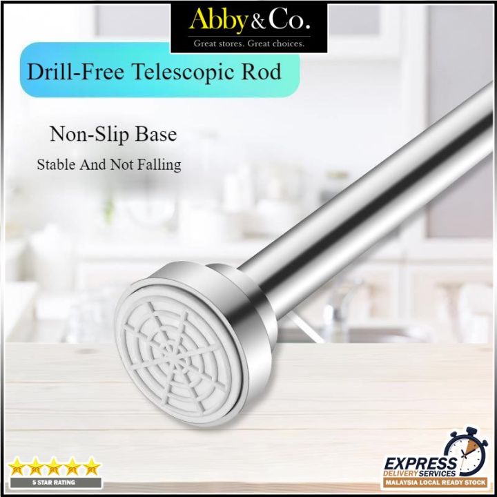 Abby & Co Stainless Steel Telescopic Adjustable Retraceable Curtain Rod ...