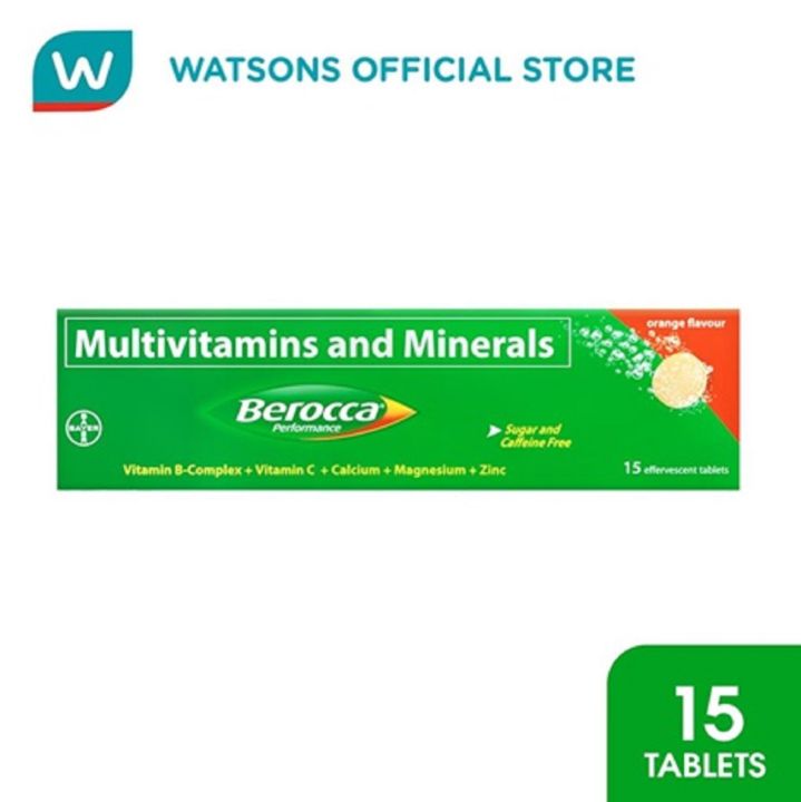 BEROCCA Orange Vitamin B-Complex + Ascorbic Acid + Calcium + Magnesium ...