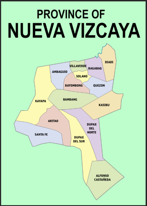 Nueva Vizcaya Province Map Waterproof A4 Laminated Chart | Lazada PH