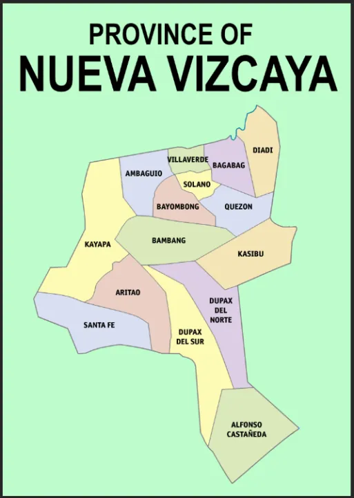 Nueva Vizcaya Province Map Waterproof A4 Laminated Chart | Lazada PH