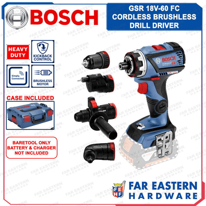 BOSCH GSR 18V-60 FC Cordless Brushless Drill Driver 18V Baretool RBPT18 ...