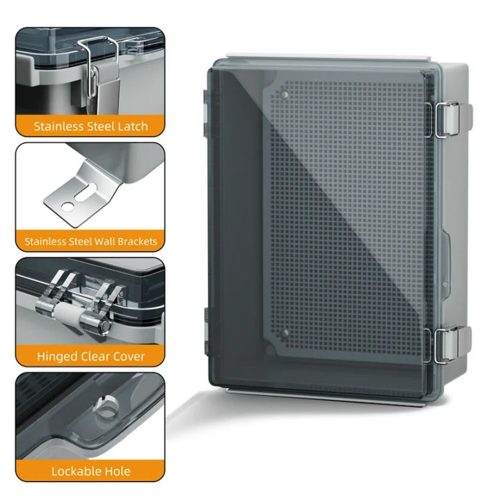 Clear Electrical Enclosure Outdoor Plastic Junction Waterproof Outside ...
