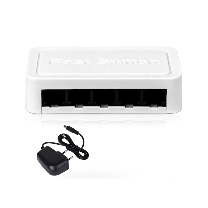 Mini 5 Port Network Ethernet Switch Internet Splitter Desktop 10/100 ...