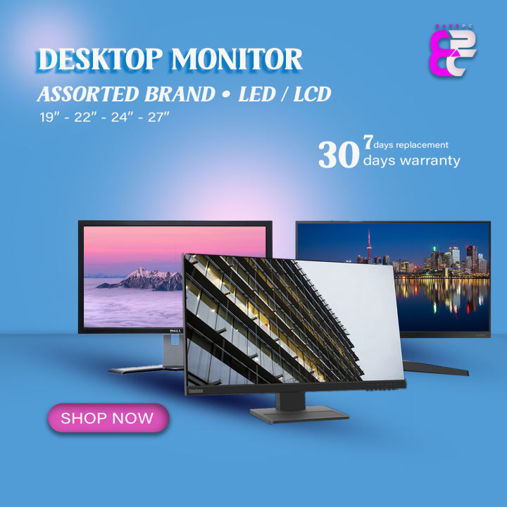 Desktop Monitor • ASSORTED BRAND • 19inch • 22inch • 24inch • 27inch ...
