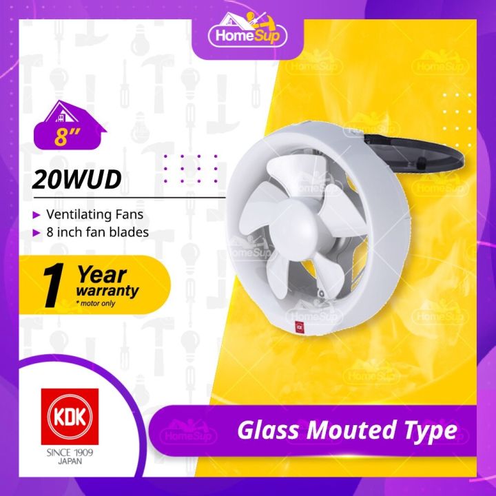 KDK 20WUD Ventilating Fan - 8 Inch Blade, Glass Mounted Type ...