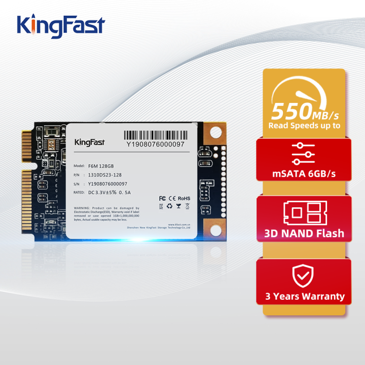 KingFast mSATA SSD 128GB 256GB 512GB 1TB 3x5cm Mini SATA 3 Internal ...