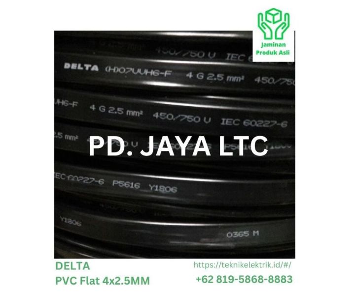 Delta Kabel PVC Flat 4x2.5MM - Kabel Gepeng Per Meter | Lazada Indonesia