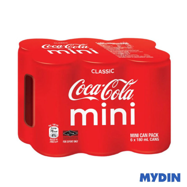 Coca Cola Mini Carbonated Drink (180ml x 6's) | Lazada