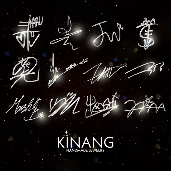 Kinang: "TREASURE Members Signature" Necklace (Haruto, Hyunsuk, Jihoon ...