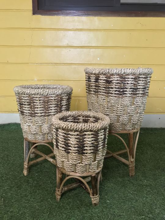 Ilokana Handicrafts Celine Rattan Plant Stand for Indoor Plants | Lazada PH