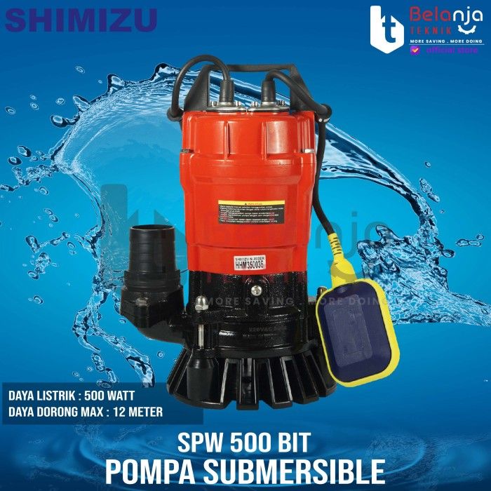 Shimizu Pompa Air Celup SPW 500 BIT 2 Inch 12 Meter 500 Watt SPW500 ...