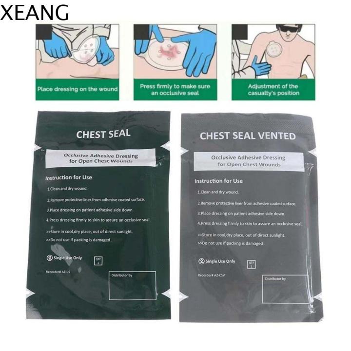 XEANG Occlusive Adhesive Vent Chest Seal Transparent Advanced Adhesive ...