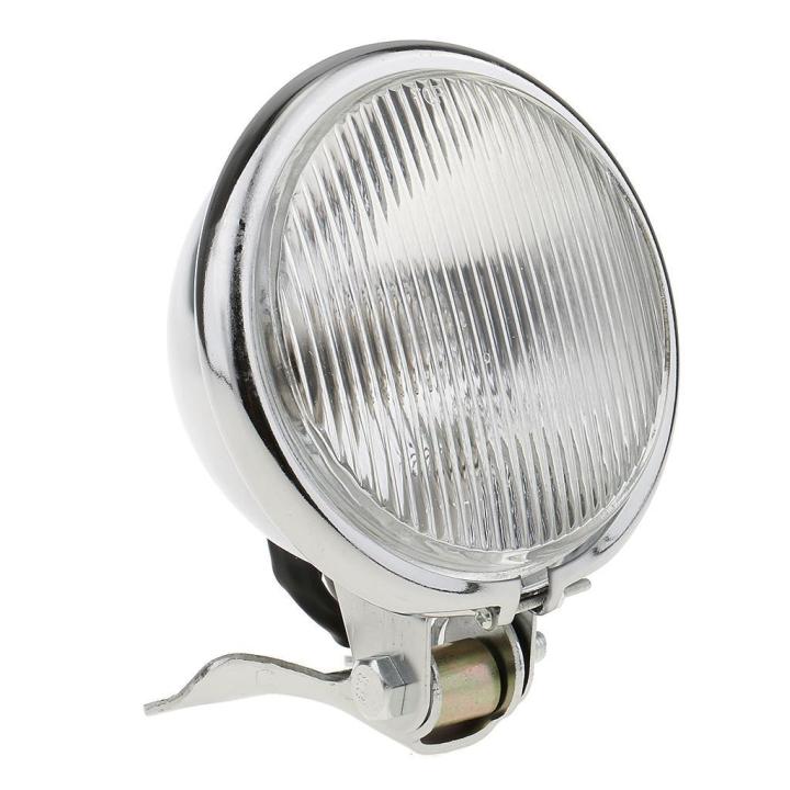 Movirtue 5 Inch Motorcycle Amber Front Headlight with White Glass for ...