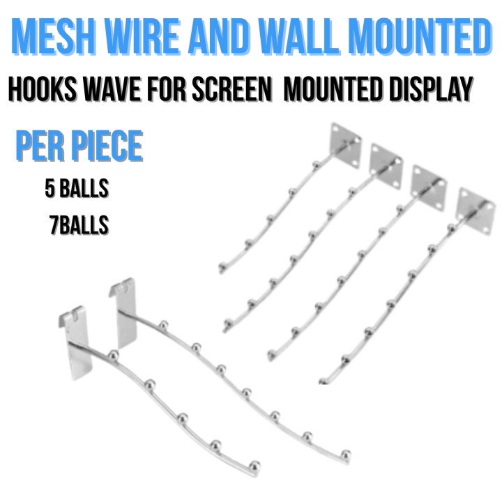 PID Hooks Organizer Wave for Screen/ Wire Mesh/ Wall Mounted Display ...