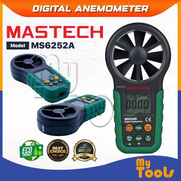 Mytools MASTECH Digital Anemometer MS6252A Wind Speed Meter with Bar ...