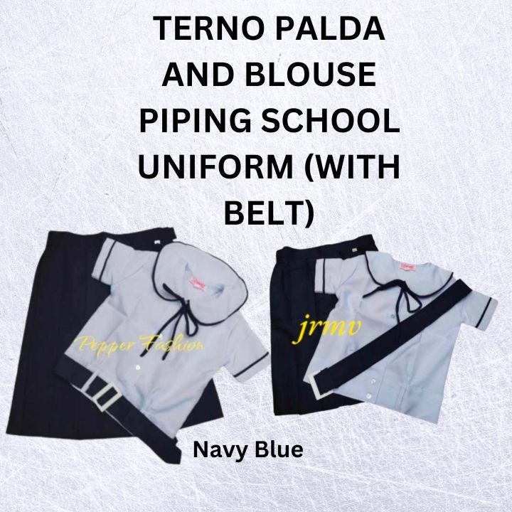 "Terno Palda and Blouse with Belt – School Uniform Costume for Women ...