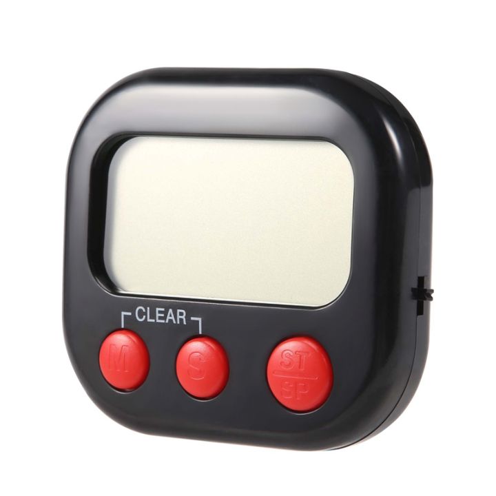Kitchen Timer, Digital Visual Timer Magnetic Clock Stopwatch Countdown Timer, Large LCD Screen ...