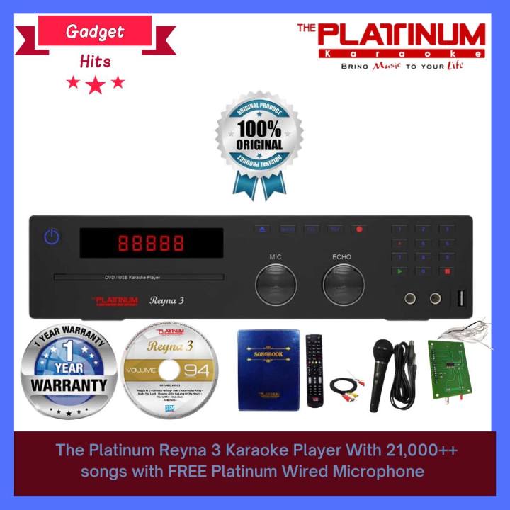 The Platinum Reyna 3 v 1.5 Karaoke Player With 18,000++ songs with Free Wired Mic - VOLUME 94 ...