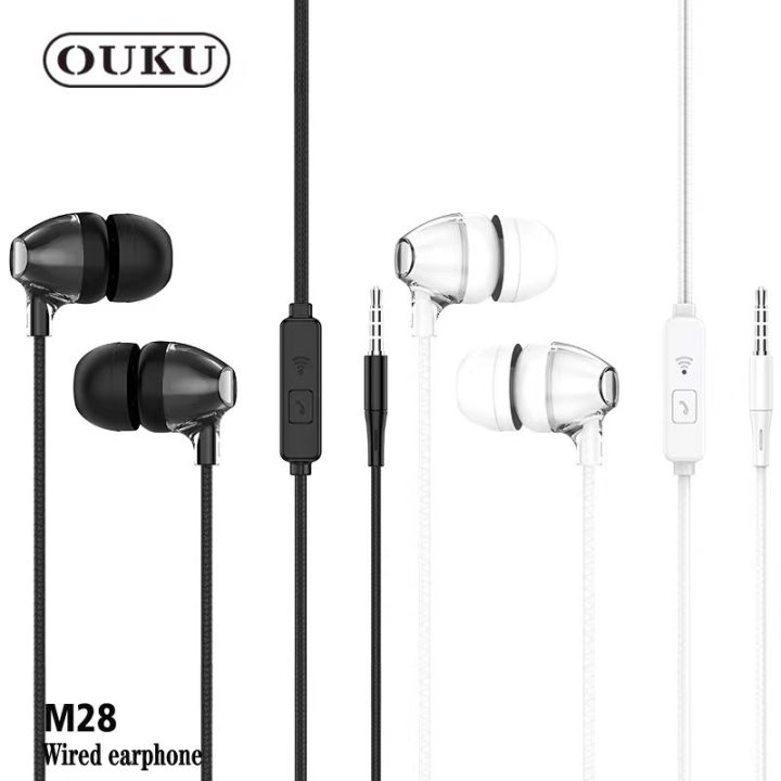 OUKU รุ่น M28 Wired earphone หูฟังแจ็ค 3.5mm. เหมาะสำหรับ Android ทุกรุ่น คุณภาพเสียงดี เสียง ...