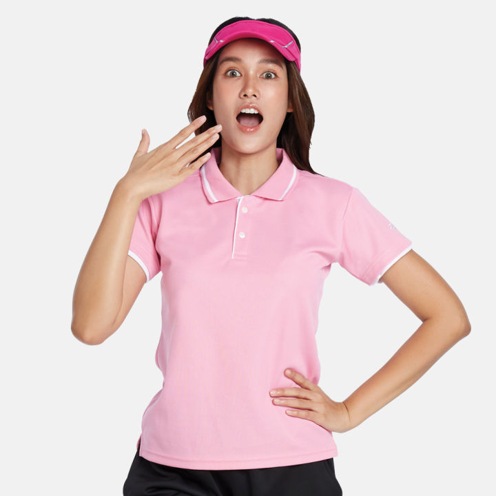 เสื้อโปโลหญิง เสื้อคอปกแขนสั้น เสื้อโปโลสีพื้น FLY HAWK FLYHAWK รุ่น ...