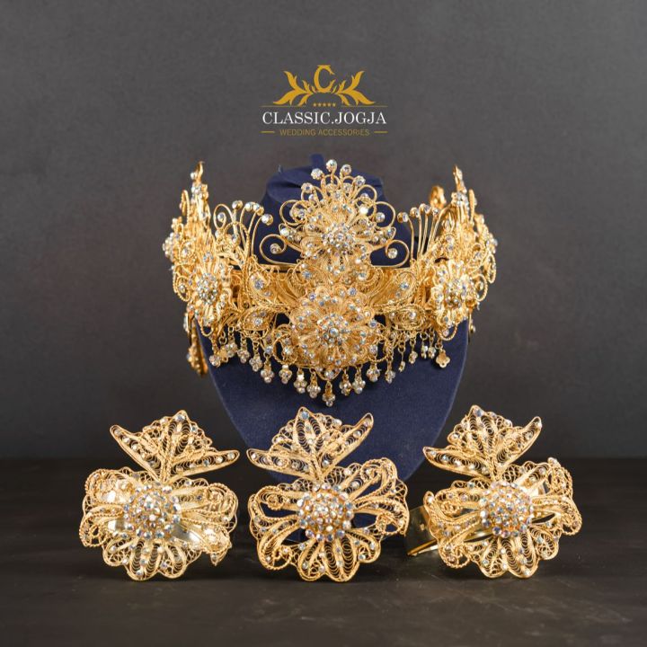 Mahkota Siger Sunda Pengantin Trap Antik Silver Gold /set manten/siger ...