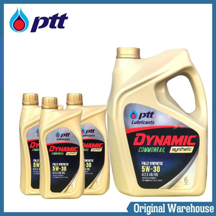 PTT DYNAMIC COMMONRAIL SYNTHETIC SAE 5W-30 ปตท น้ำมันเครื่องดีเซล ...