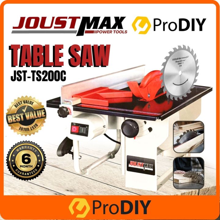 JOUSTMAX JST-TS200C Table Saw Electric Wood Working Machine Power ...