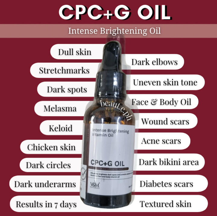 Best selling CPC+G Oil Brightening care for underarm, face and body COD ON HAND VNM Whitening ...