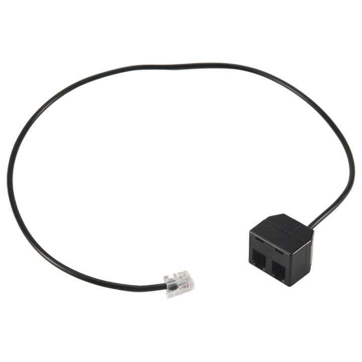 (OEFY) RJ9 4P4C Male To Dual Female Ports Connector Telephone Adapter ...