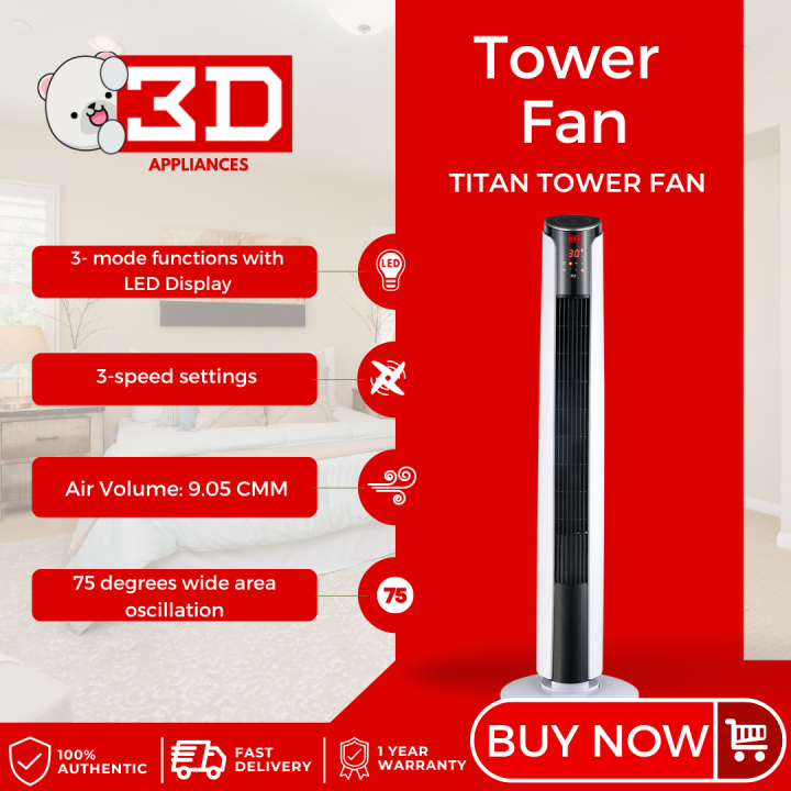 3D Titan Tower Fan TF10TT | Lazada PH