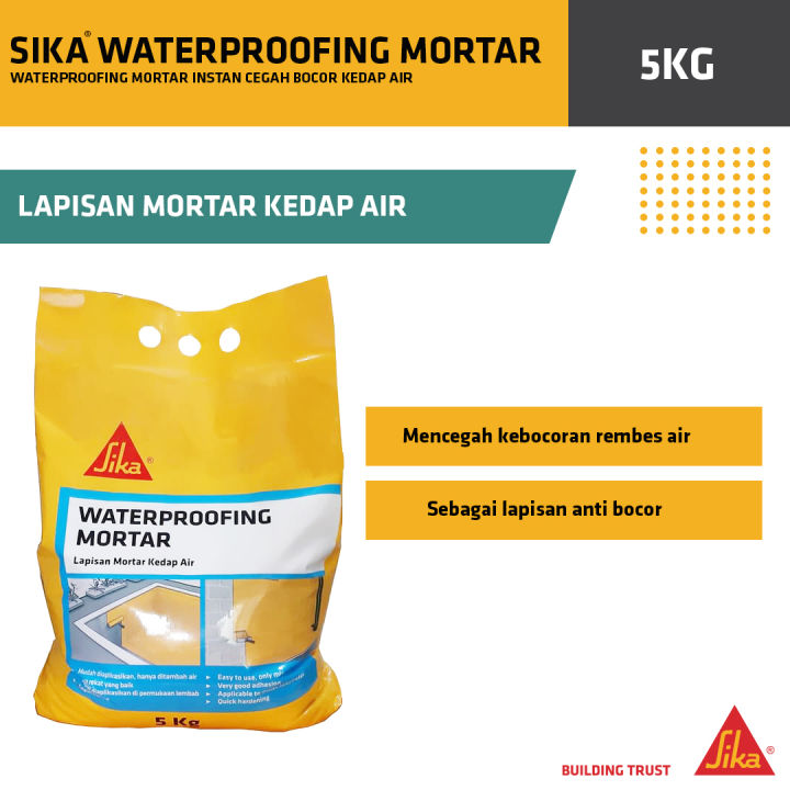 Sika Waterproofing Mortar Instan Cegah Bocor Kedap air 5Kg | Lazada Indonesia