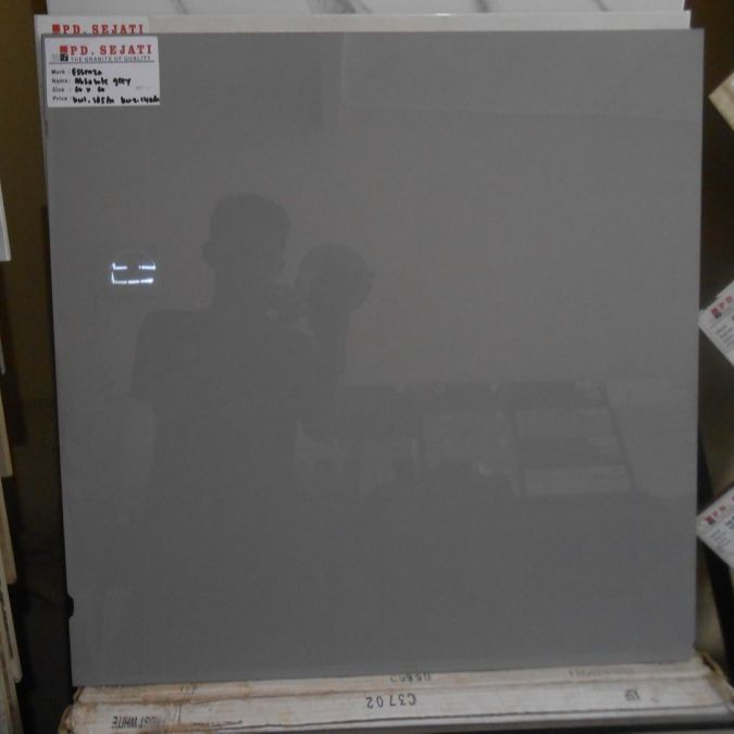 granit 60x60 - abu abu polos glossy - essenza absolute grey | Lazada ...