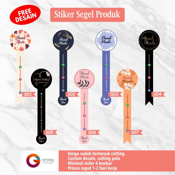 Cetak Stiker Segel label Produk kemasan Stiker makanan minuman Cutting ...