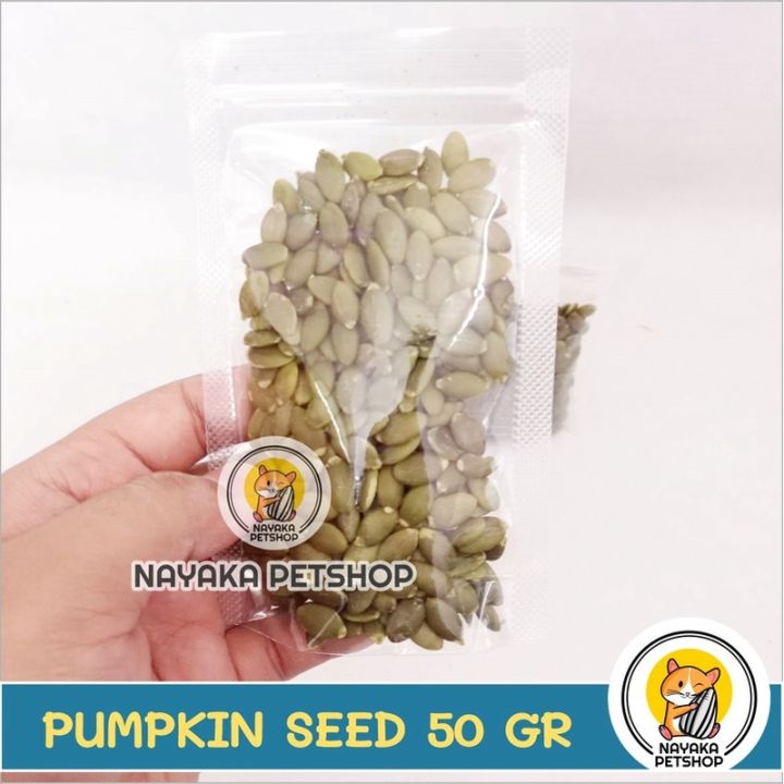 Kuaci Hijau Kupas Tanpa Kulit 50 gr Camilan Hamster Pumpkin Seed Biji ...