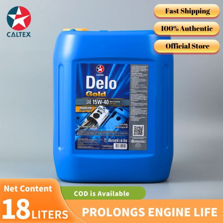 Caltex Delo 18L Gold Ultra SAE 15W-40 lube Heavy Duty For Diesel Car ...